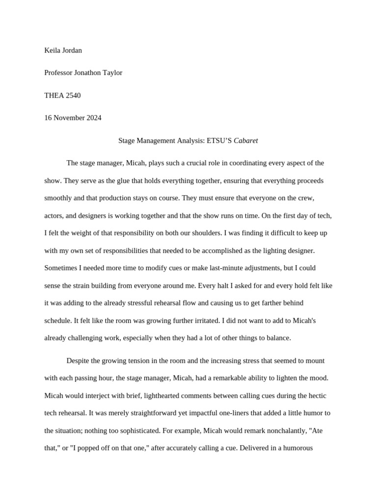 JORDAN_SM_Analysis_Cabaret | PDF