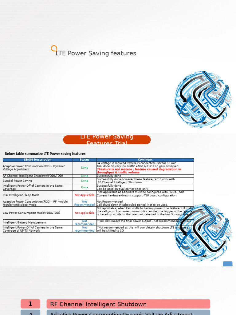 LTE Power Saving Features-V3 | PDF | Lte (Telecommunication) | Duplex ...