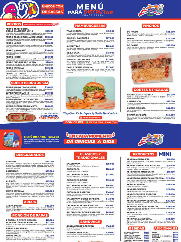 Menu Perro Lucho | PDF