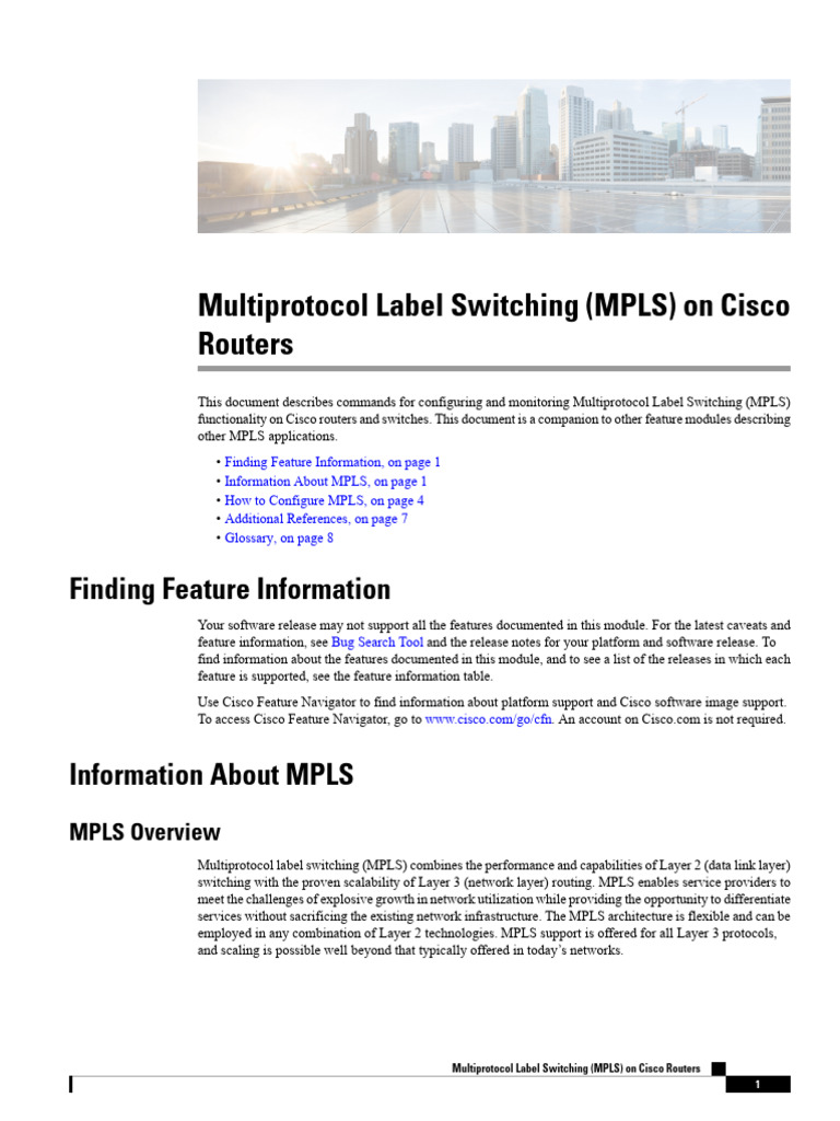 mpls_on_cisco_routers | PDF | Networking | Multiprotocol Label Switching