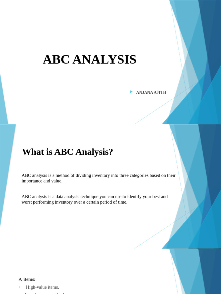 ABC Analysis | PDF