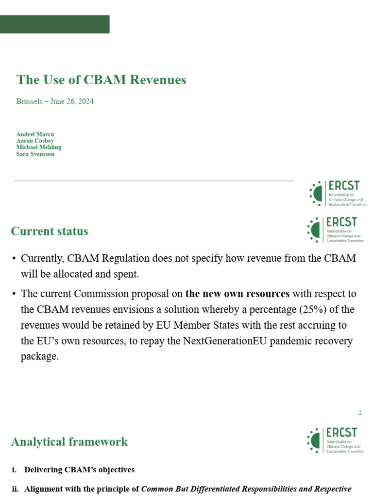 CBAM Revenues v2 | PDF | Climate Change Mitigation | European Union