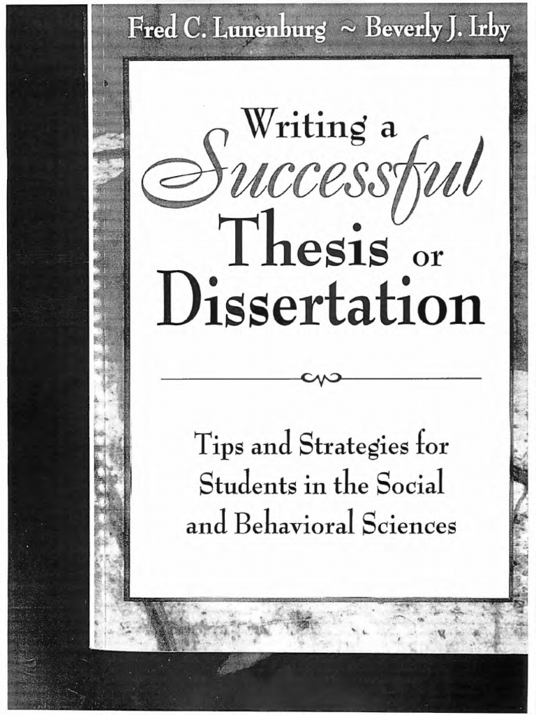 Writing a Successful Dissertation - Chapter 3 (Methods) | PDF ...