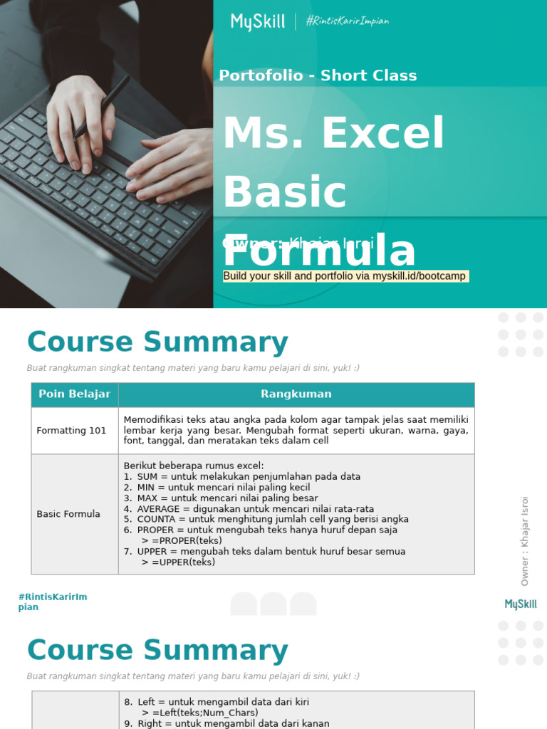 Mini Task Sc Microsoft Excel Basic Formula Pdf