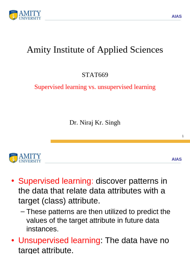Lect 2 Supervised And Unsupervised Learning Pdf Cluster Analysis Algorithms And Data