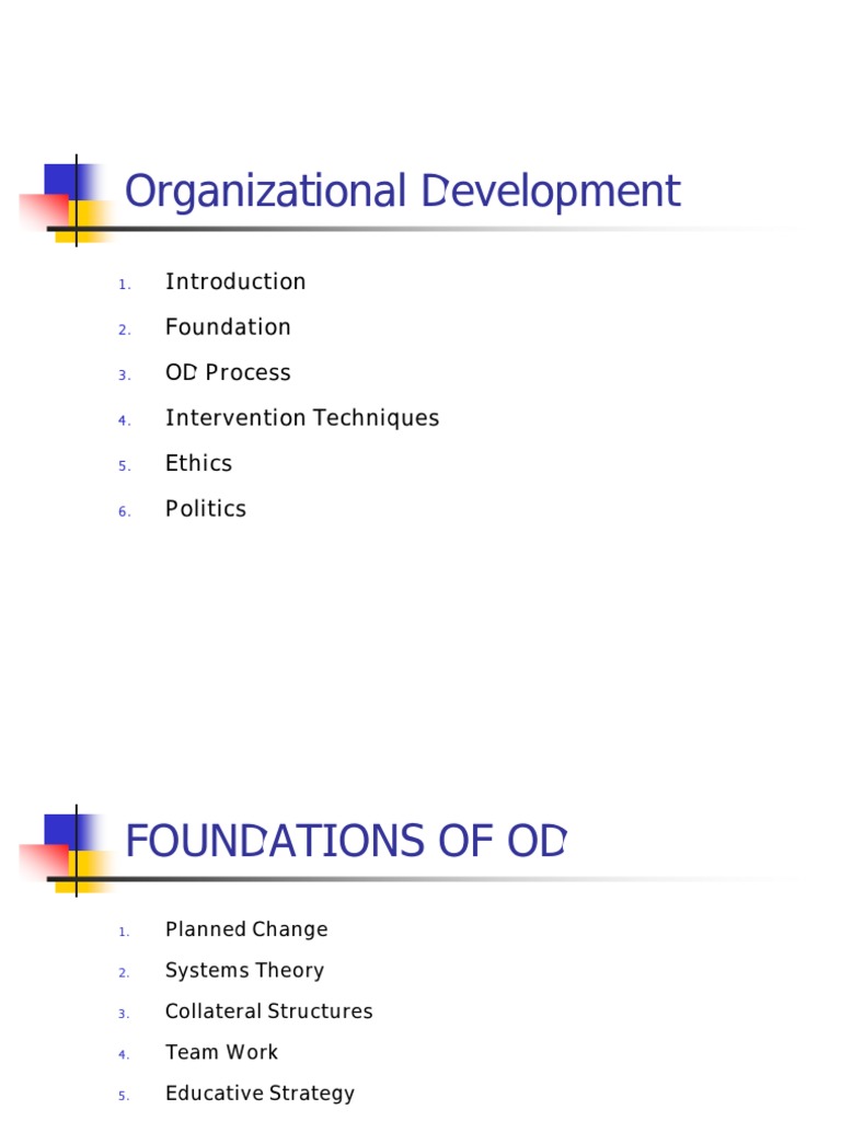 Foundations of Od | System | Organization Development