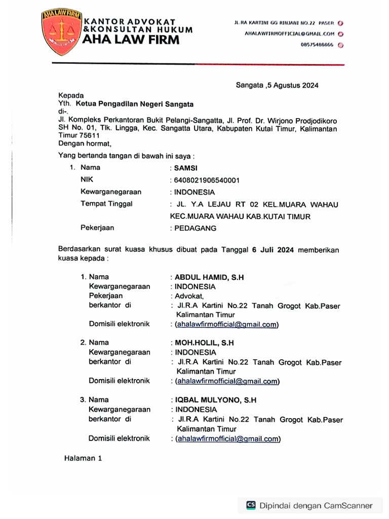 Scand Gugatan PMH BPN Kutim | PDF