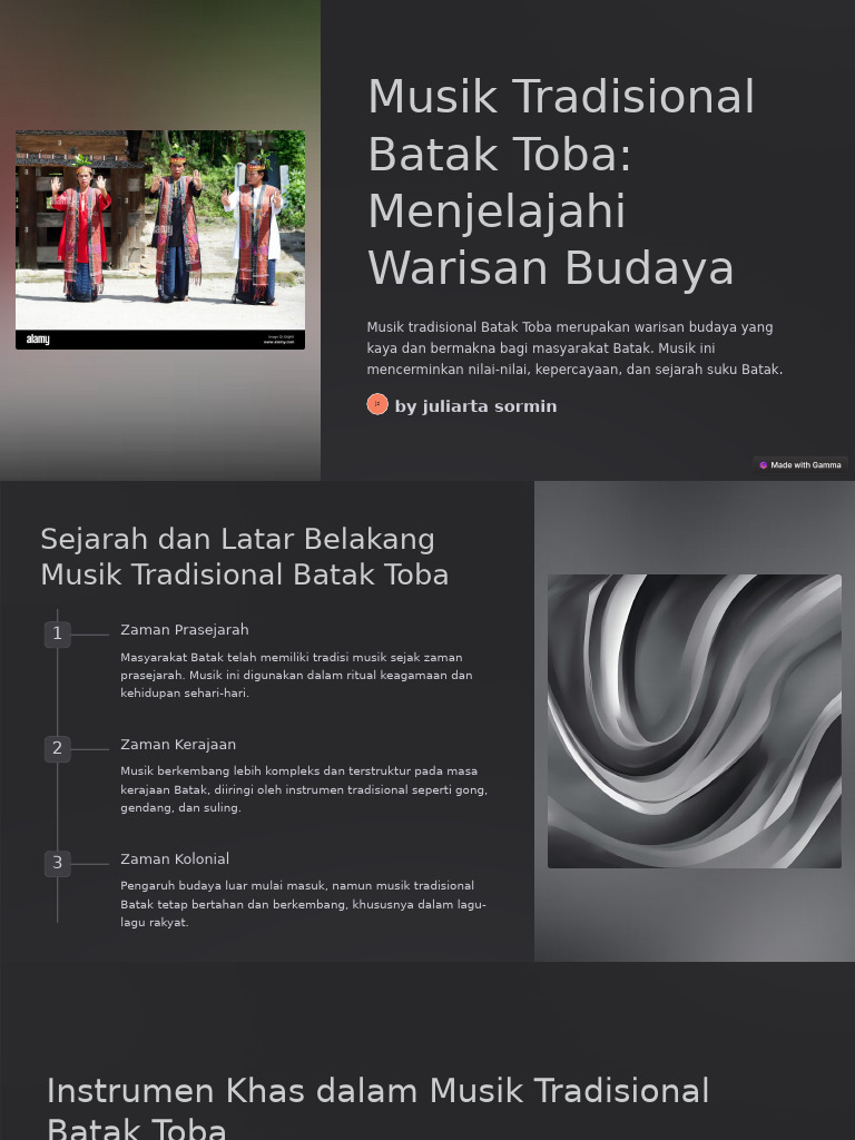 Musik Tradisional Batak Toba Menjelajahi Warisan Budaya | PDF
