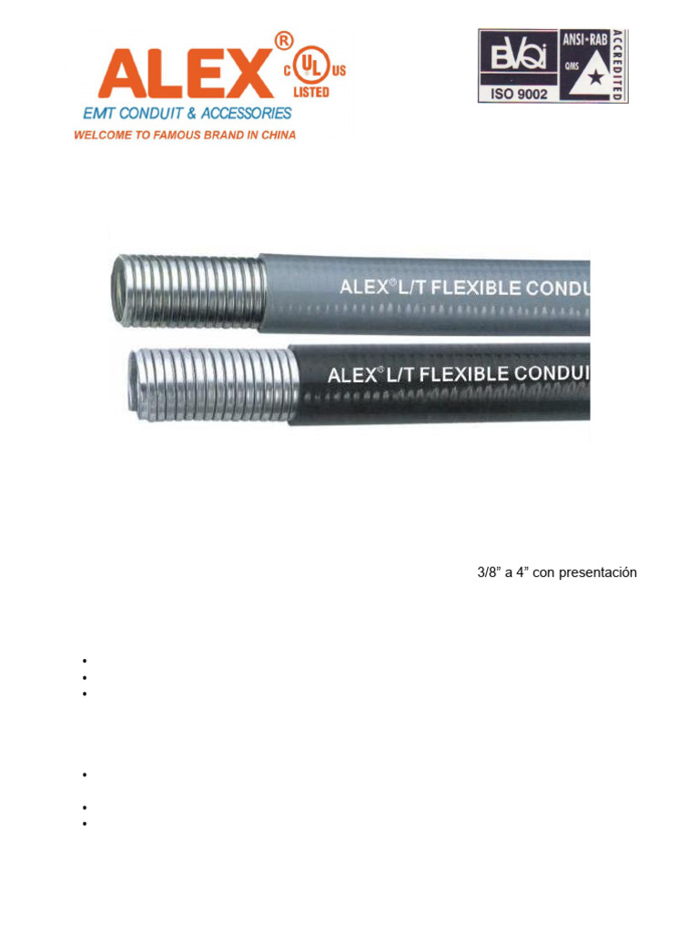 df007f - Tuberia FLEXIBLE Conduit Alex | PDF