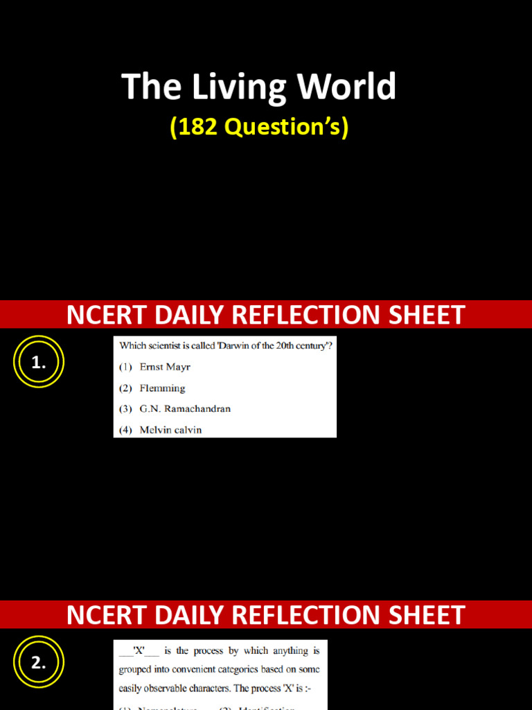NCERT Living World Guide 2025 | PDF | Taxonomy (Biology) | Genus