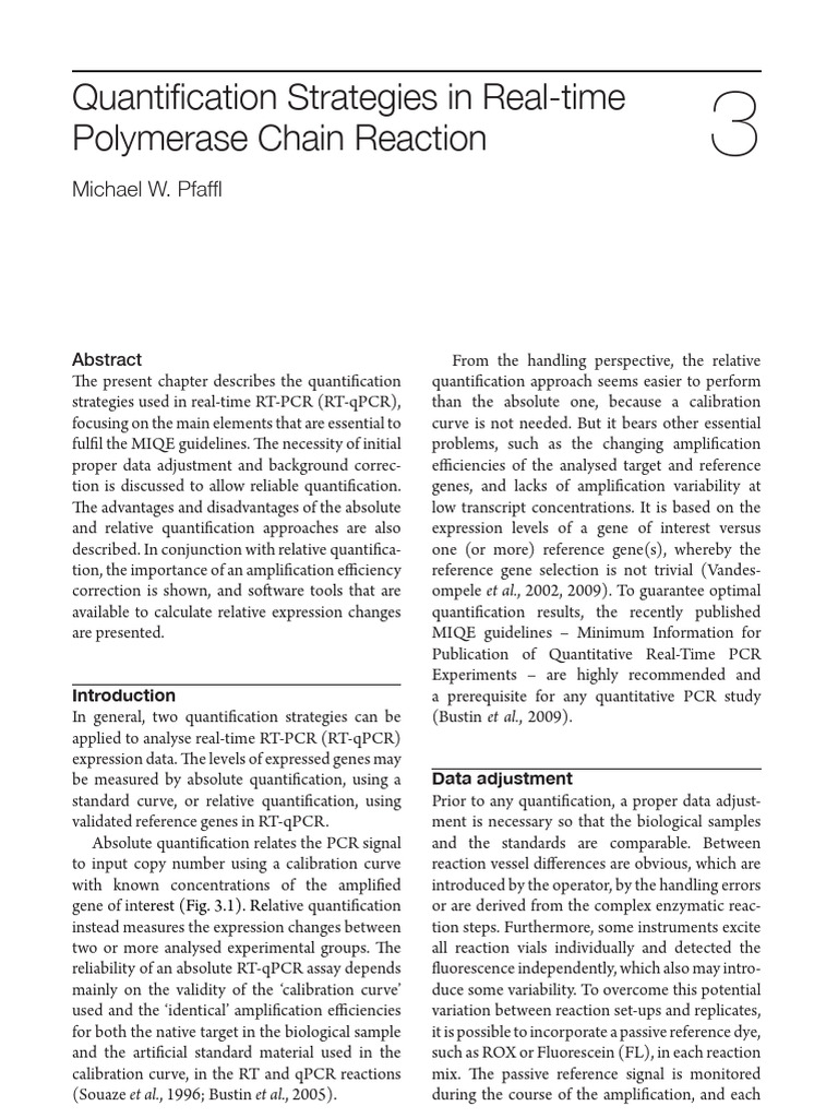 RT-qPCR Quantification Strategies Explained | PDF | Real Time Polymerase Chain Reaction ...