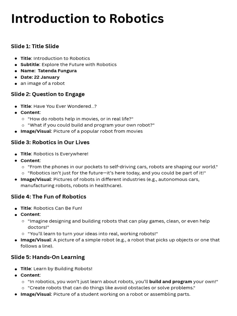 Introduction to Robotics | PDF | Robotics | Robot