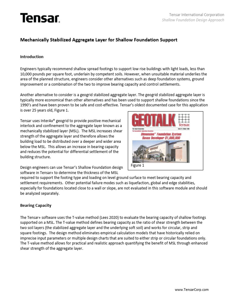 Shallow Foundation Technical Approach Summary 5-2023 | PDF | Foundation ...