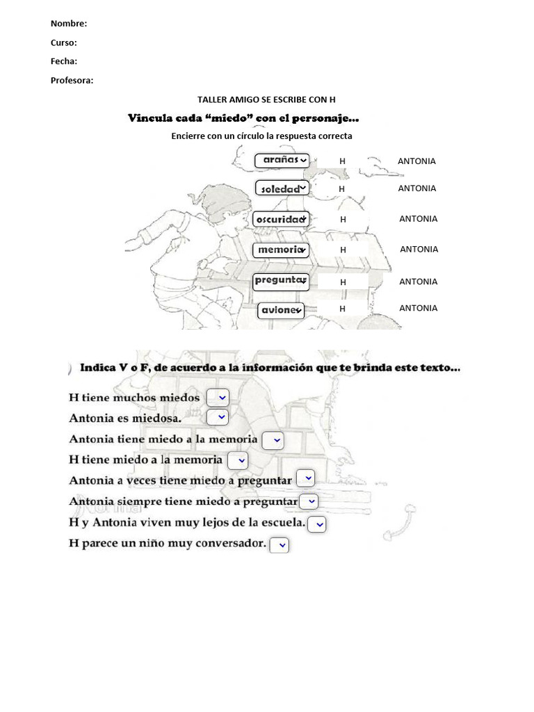 Taller Amigo Se Escribe Con H 9no | PDF