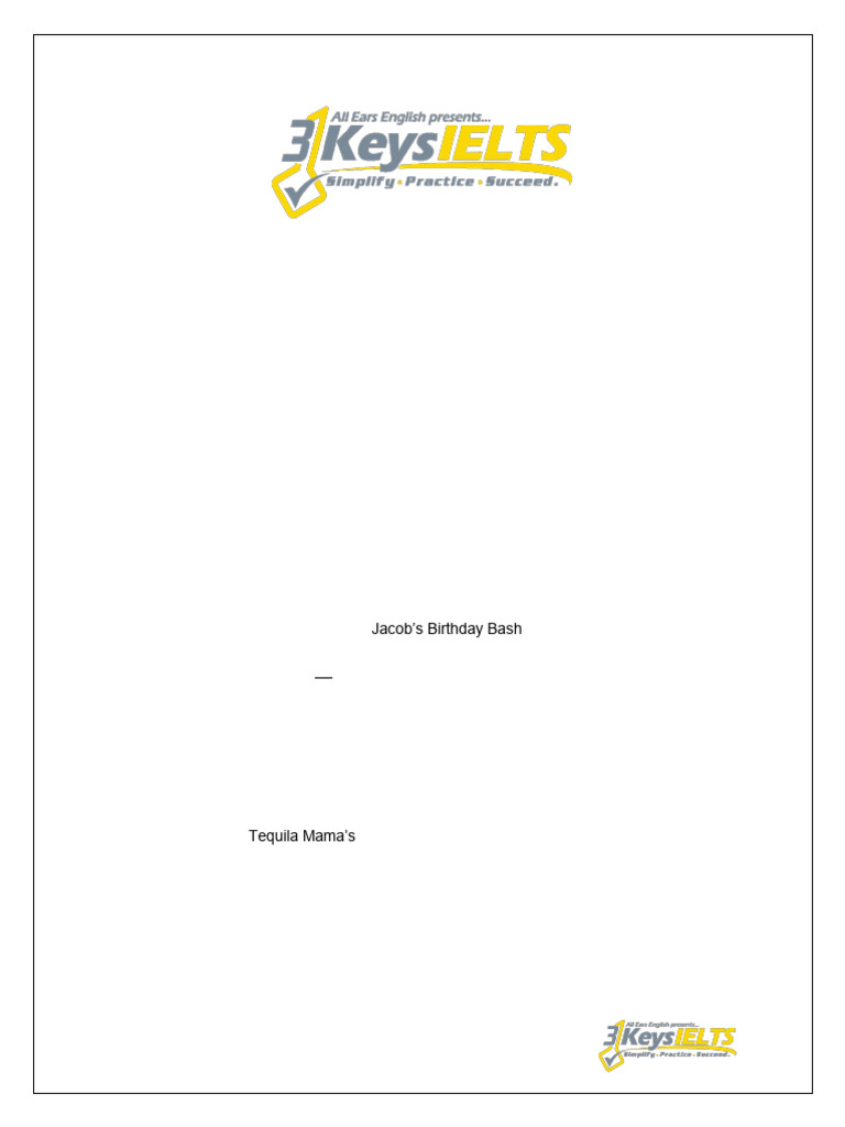 3 Keys IELTS Practice Test 1 General Updated June 2018 | PDF | English ...