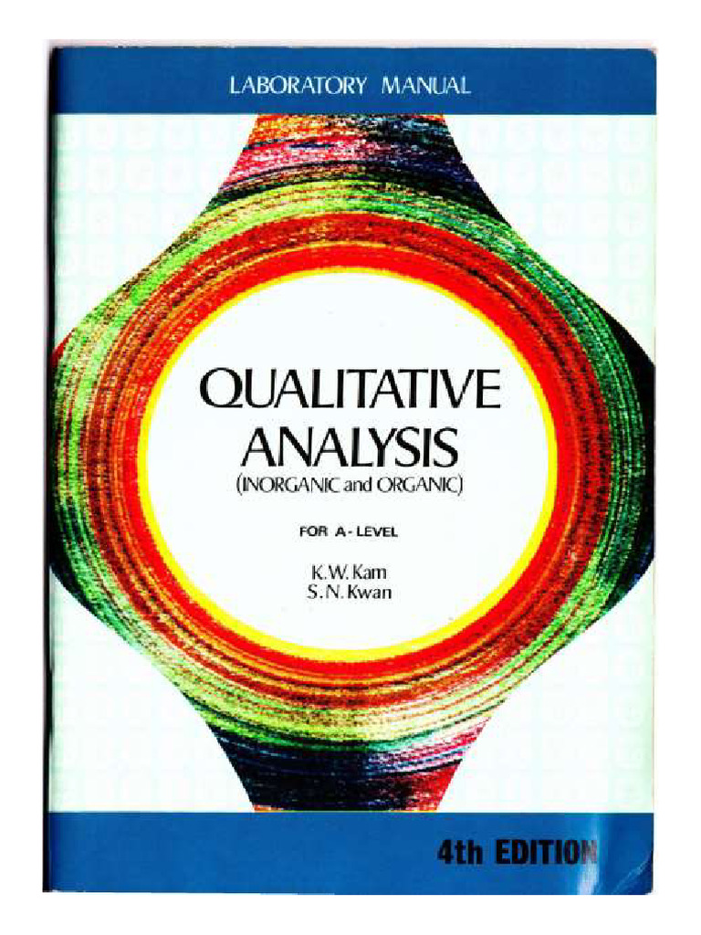 Qualitative Analysis - 4th Ed | PDF