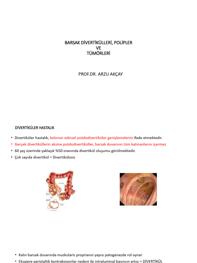 8 BARSAK - DİVERTİKÜLLERİ, - POLİPLER - Edited | PDF