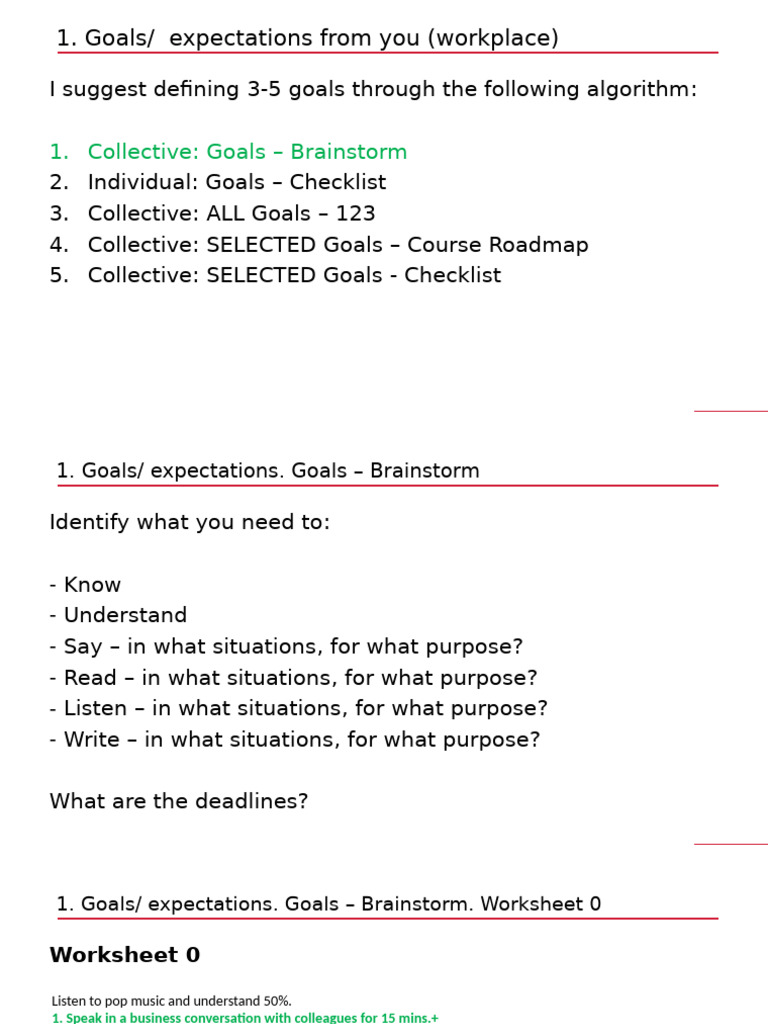 Group Goal-Setting Technique - Stanford | PDF | English Language ...