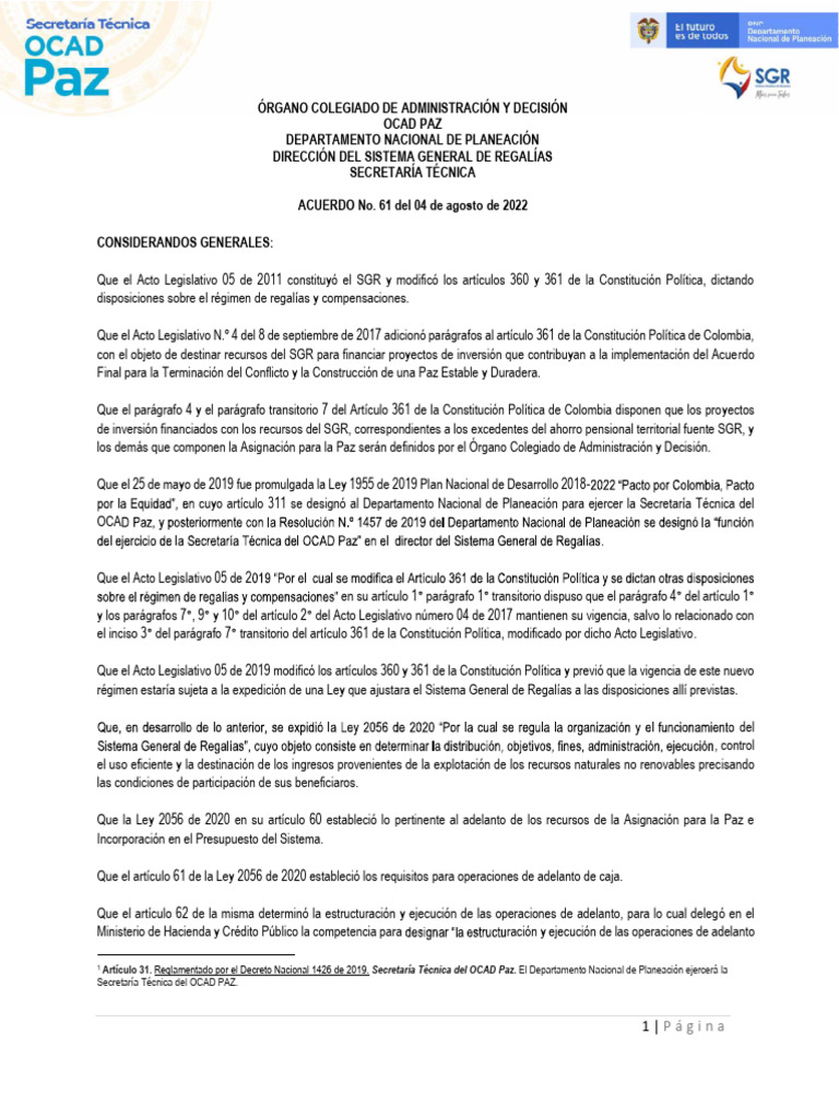 ACUERDO VALE | PDF | Presupuesto