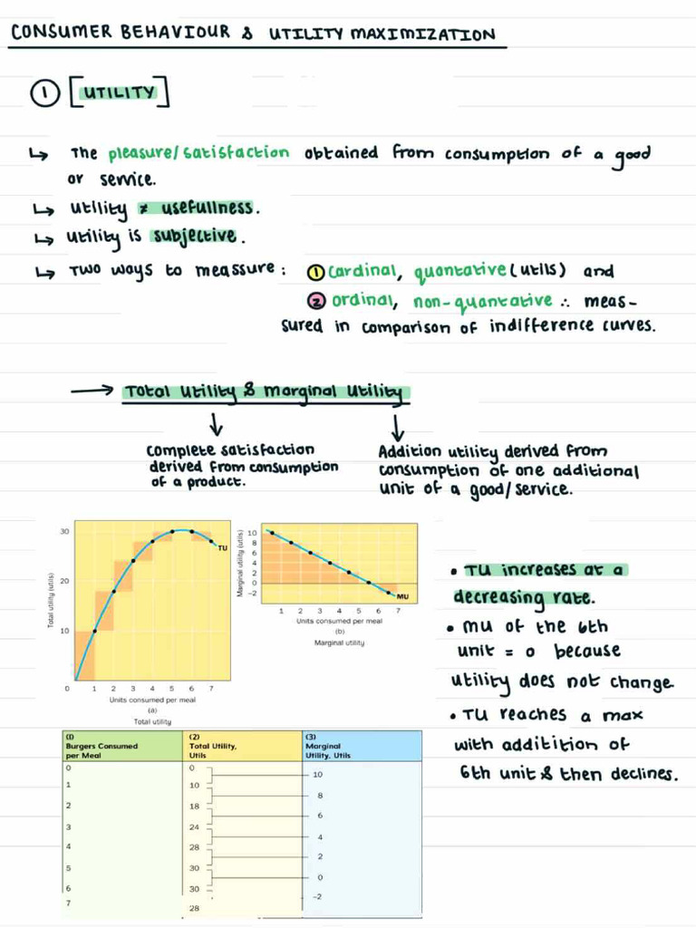 Chapter 3 - Consumer Behaviour and Utility Maximisation | PDF
