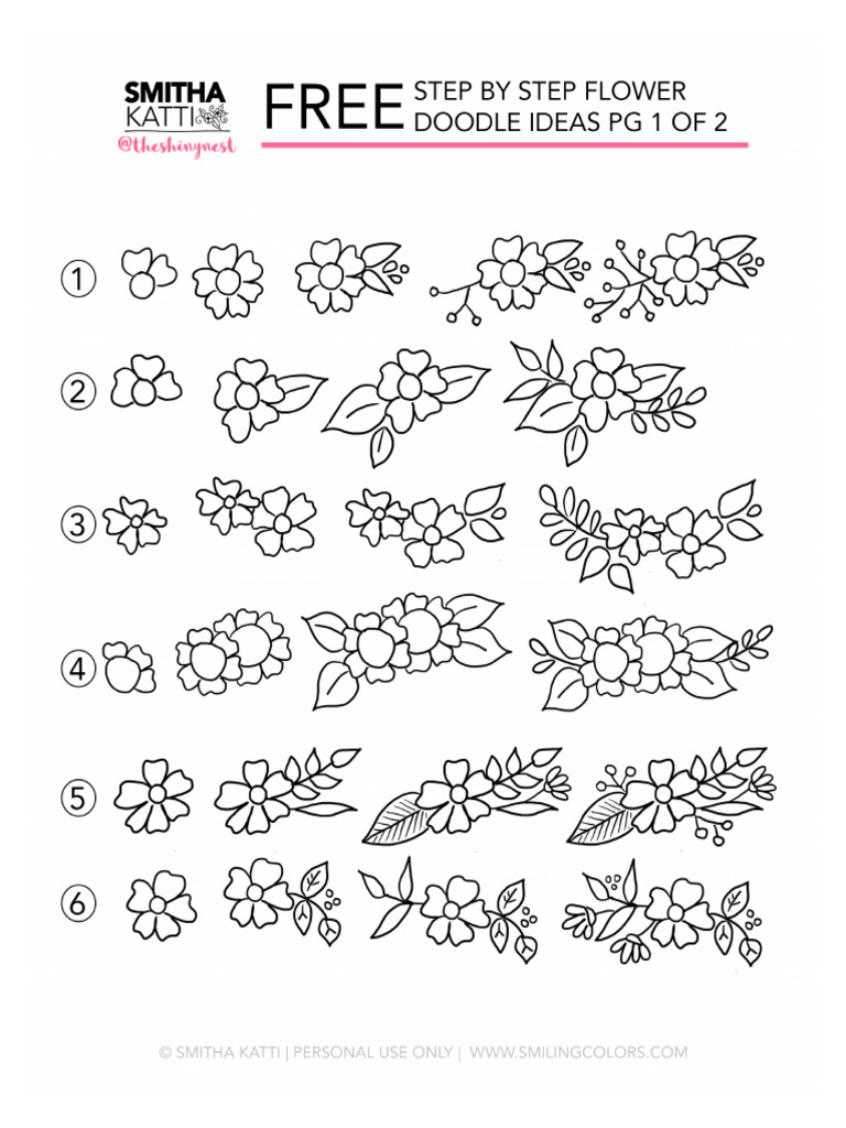 10 More Flower Doodle Ideas by Smitha Katti | PDF