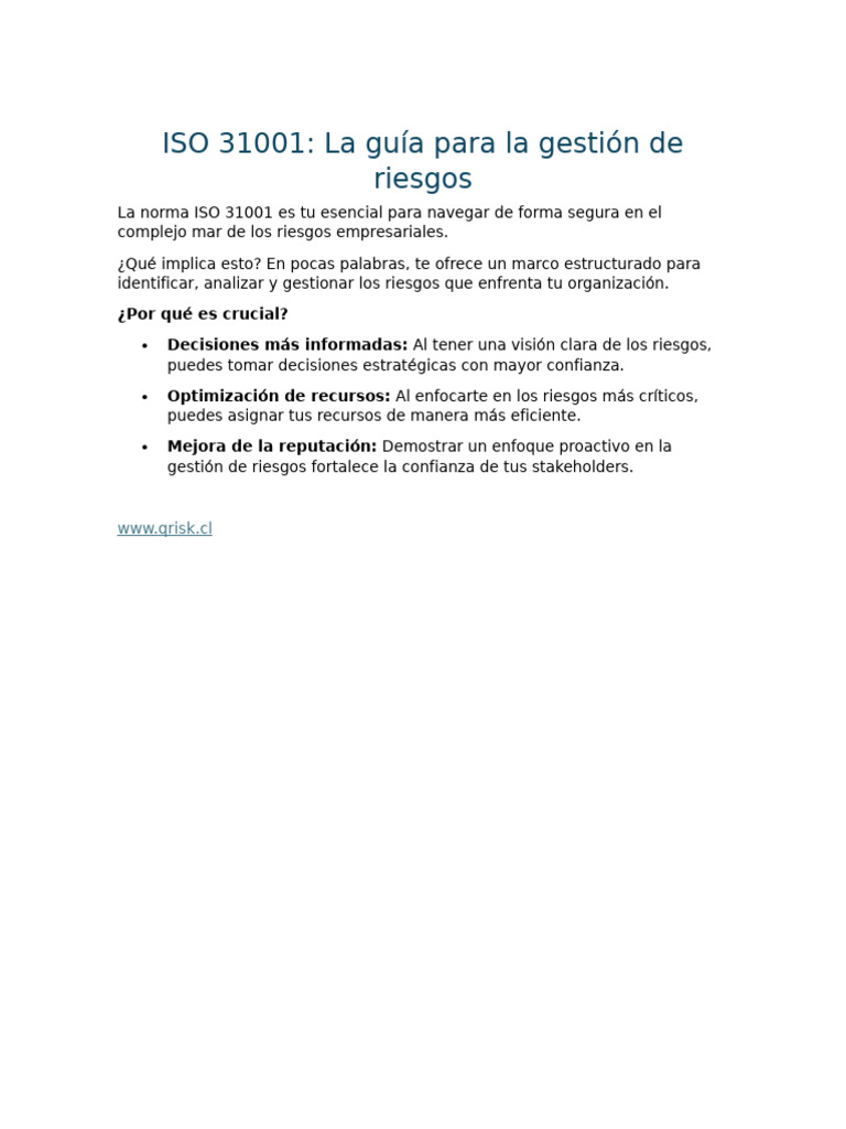 Guía Esencial para Gestión de Riesgos | PDF