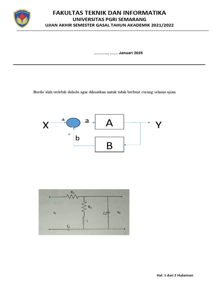 Soal Uas Sistem Kendali | PDF