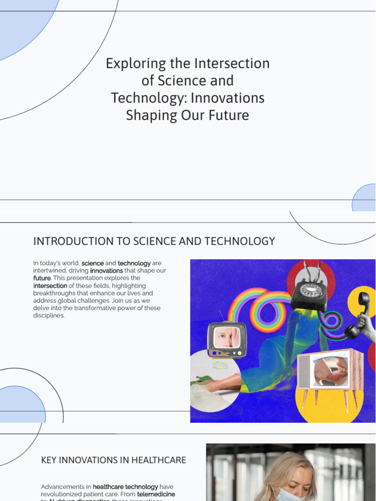 Slidesgo Exploring The Intersection of Science and Technology Innovations | PDF