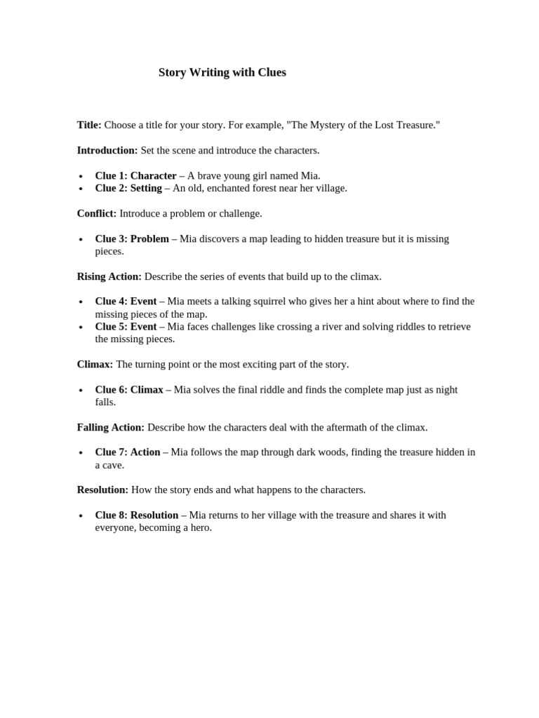 Clue-Based Story Writing Guide | PDF