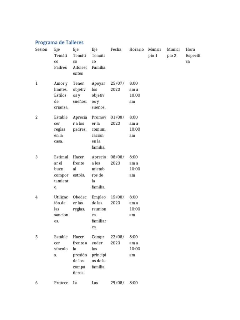 Programa_de_Talleres | PDF