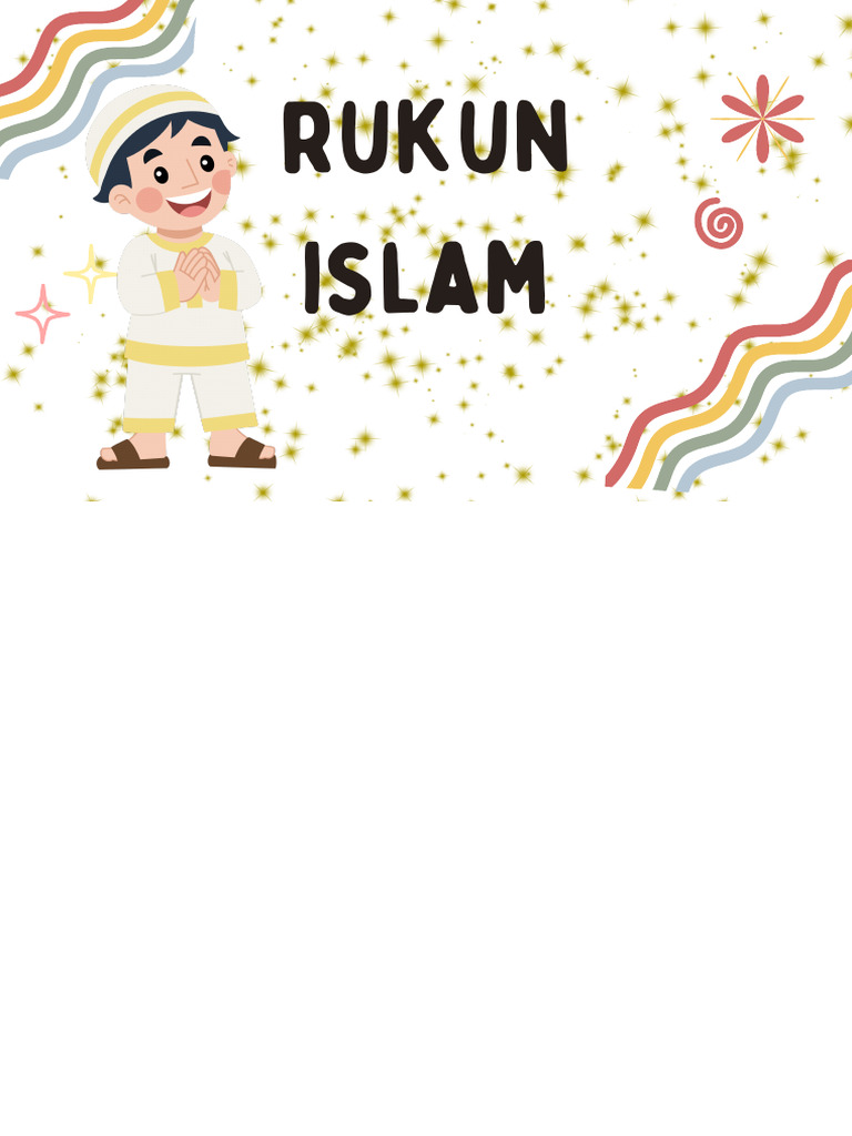 Poster Pendidikan Mengenal Rukun Islam Penuh Warna Ilustratif | PDF