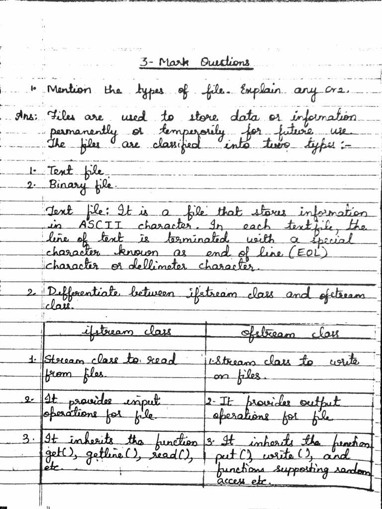 Data File Handling 3 Marks Questions Pdf Computing Computer File