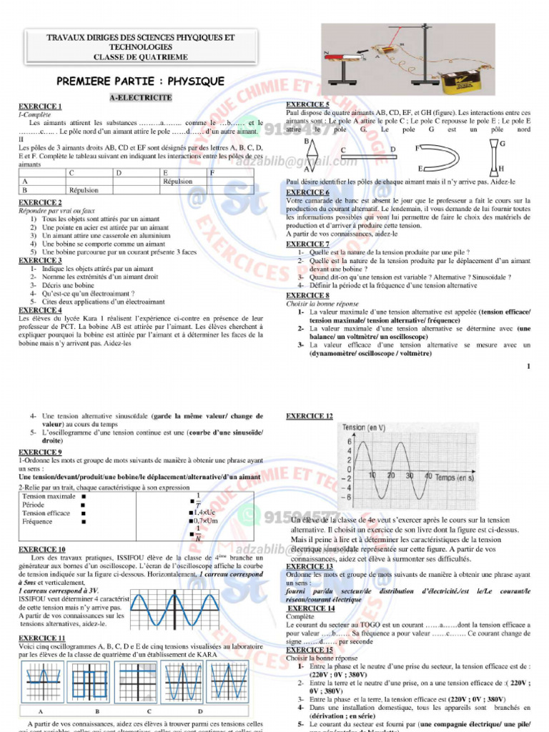 Exo + Planche PCT 4em | PDF