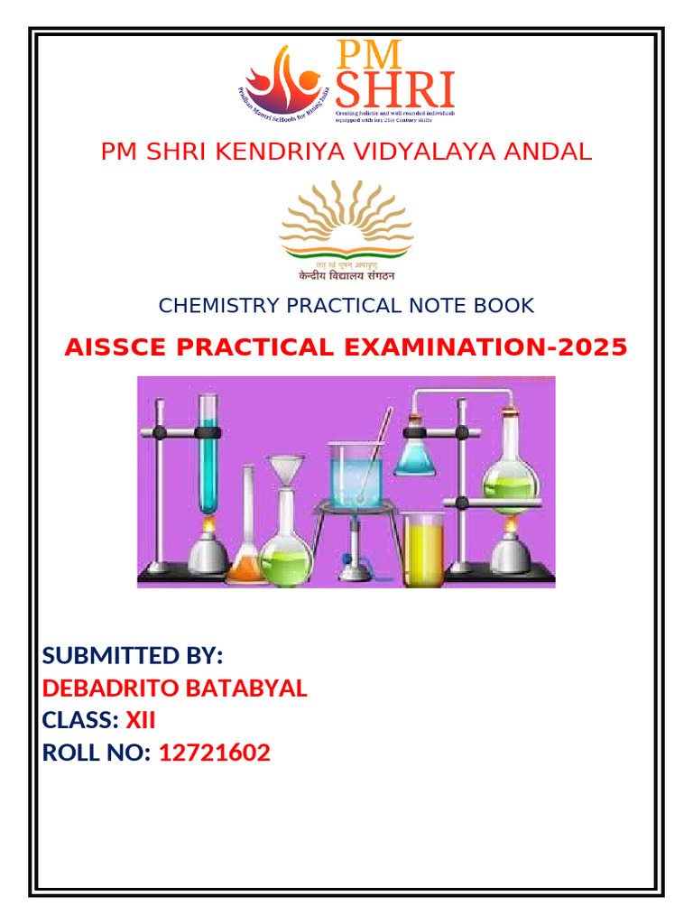 Practical Notebook Front Page | PDF