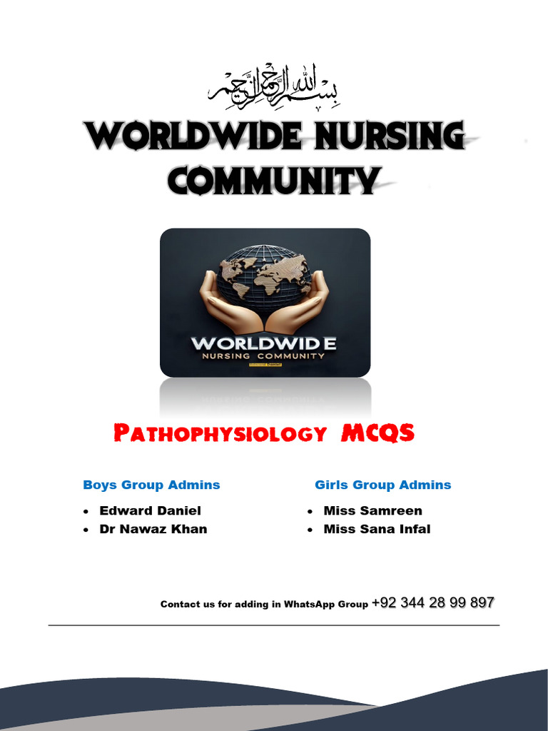 Pathophysiology MCQs for BSN Students | PDF | Necrosis | Immune System