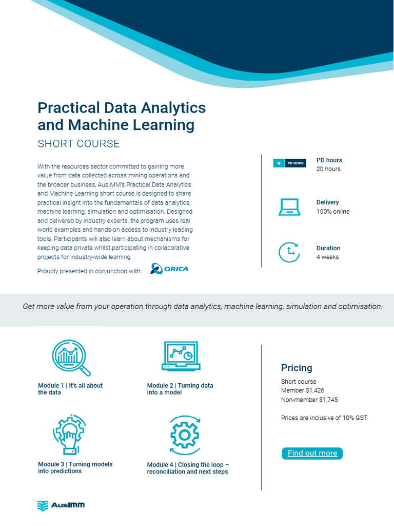 Ausimm_courses_2022_practical-data-analytics-and-machine-learning | PDF