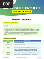 MS Project Keyboard Shortcuts | PDF | Software Engineering | Computer ...