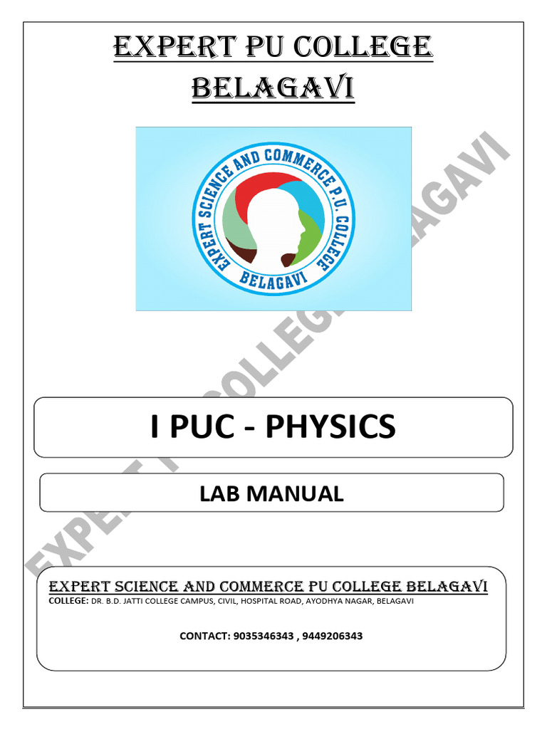 Expert Puc i Physics Lab Manual Swfg | PDF | Pendulum | Force