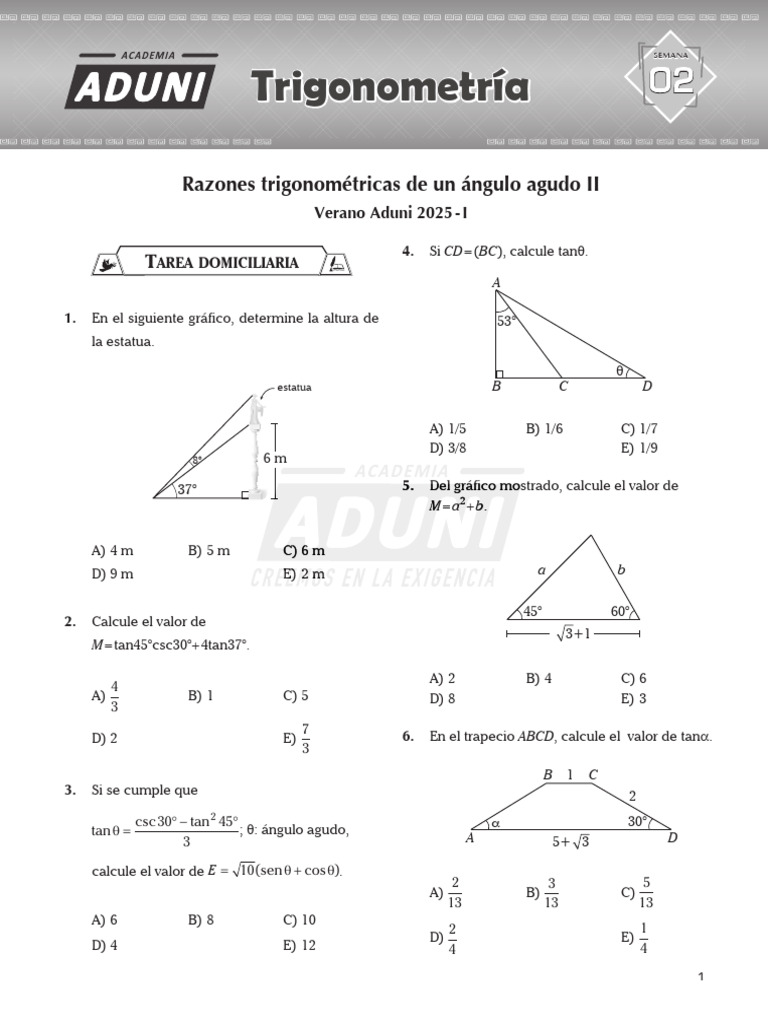 TR VAD Dom Sem02 | PDF | Geometría Elemental | Trigonometría