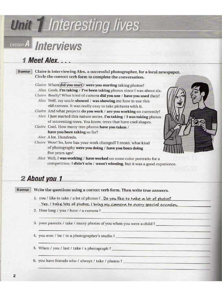 Workbook Unit 1 Touchstone 4 | PDF