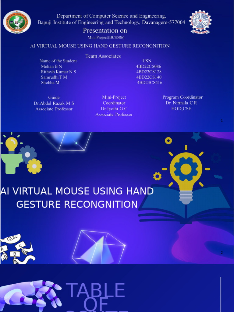 Ai Virtual Mouse Using Hand Gesture Recognition 1 | PDF | Artificial ...