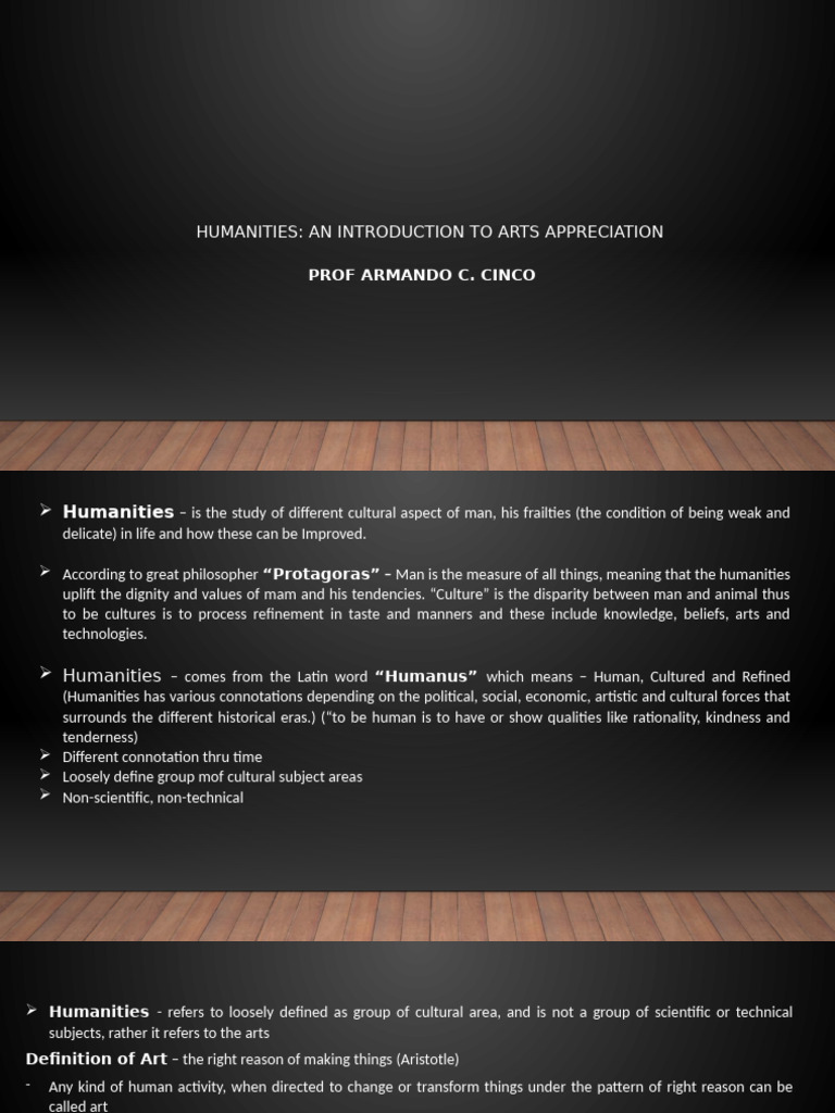 Understanding Humanities and Arts | PDF | Humanities | Experience