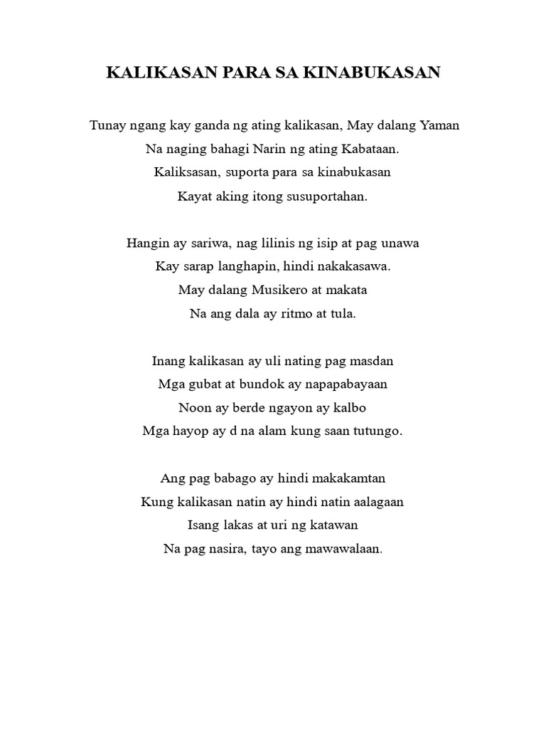 Kalikasan para Sa Kinabukasan | PDF