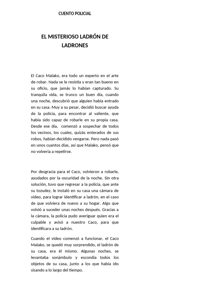 CUENTO POLICIAL | PDF