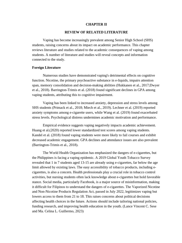 Revised CHAPTER 2 | PDF | Electronic Cigarette | Tobacco Smoking