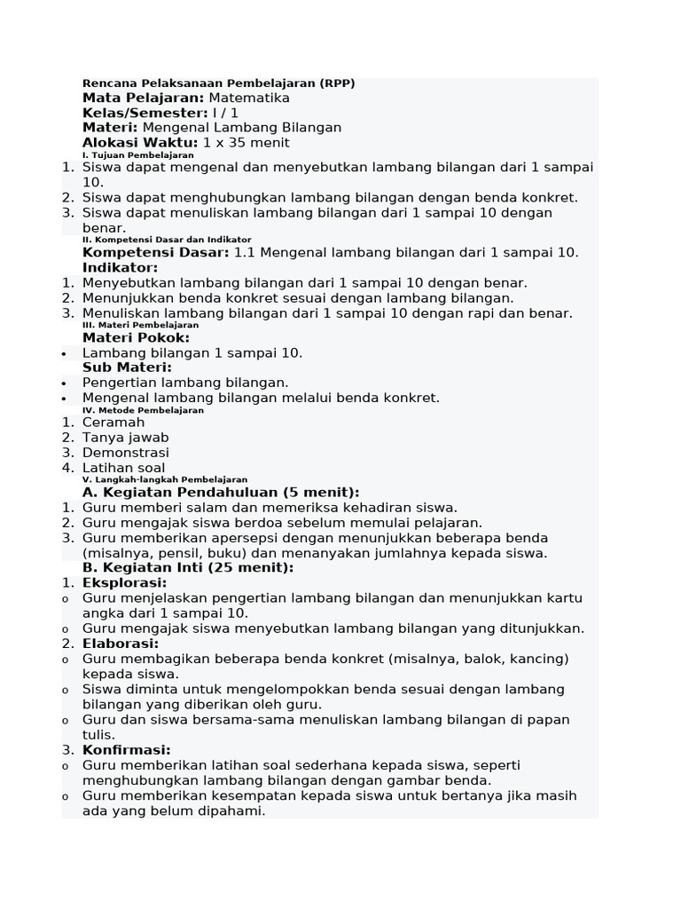 Refrensi RPP Akreditasi | PDF