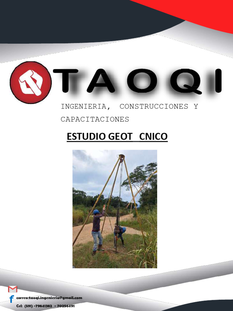 Estudio Geotecnico Puente Vehicular Acopio | PDF | Ingeniería geotécnica | Geología