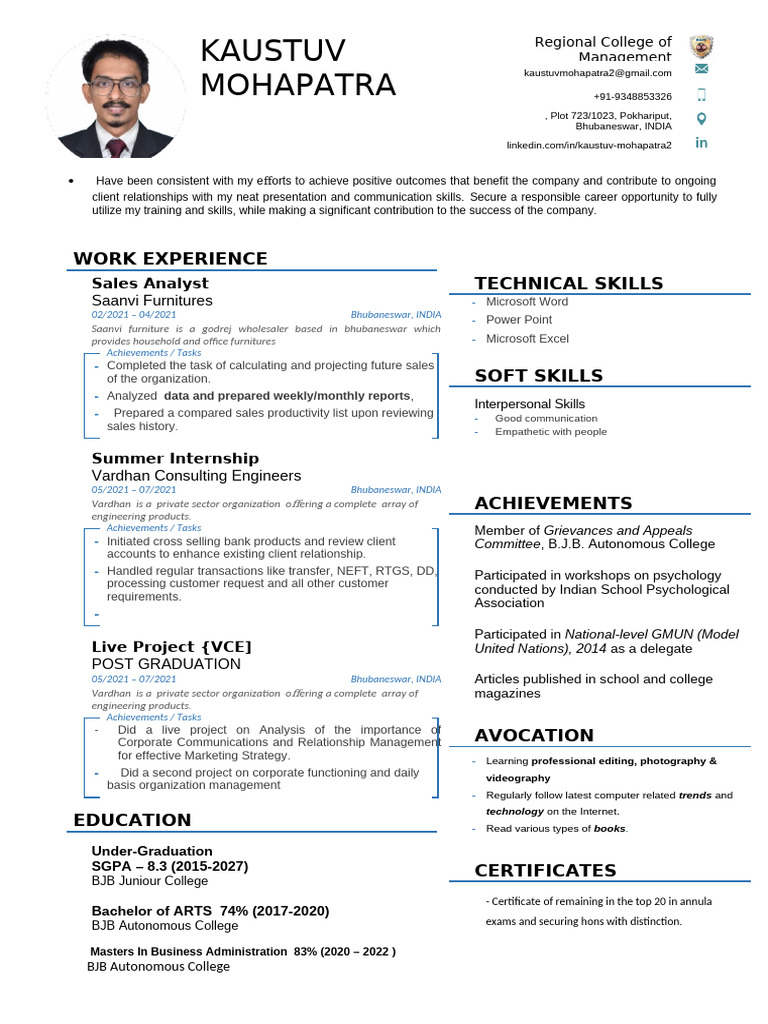 RCM Resume With Work Ex-latest (1) | PDF | Business