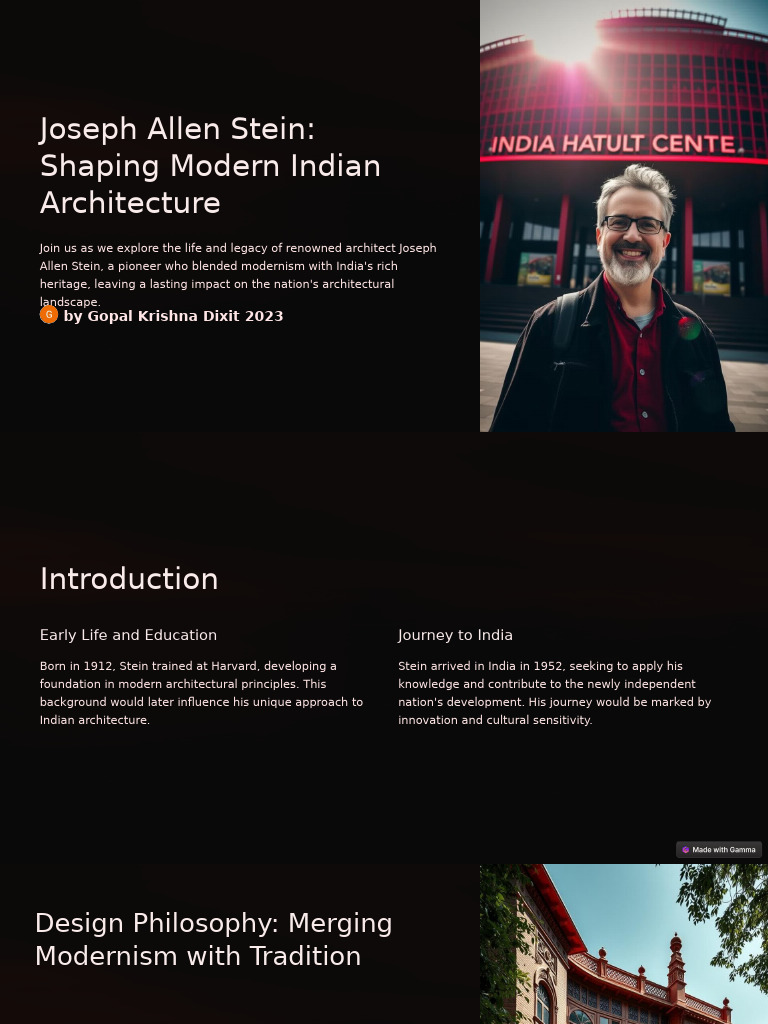 Joseph Allen Stein: Modern Indian Architecture | PDF | Sustainable ...