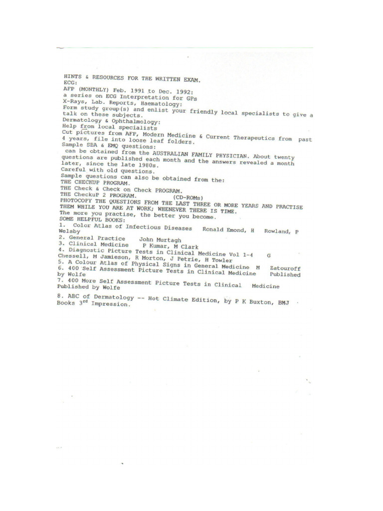 Written Examination Hints II | PDF